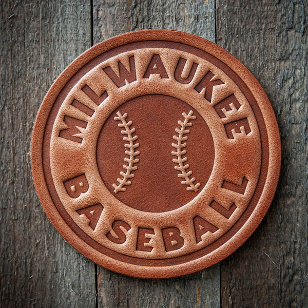 Leather Coaster - Milwaukee Baseball – Weeds