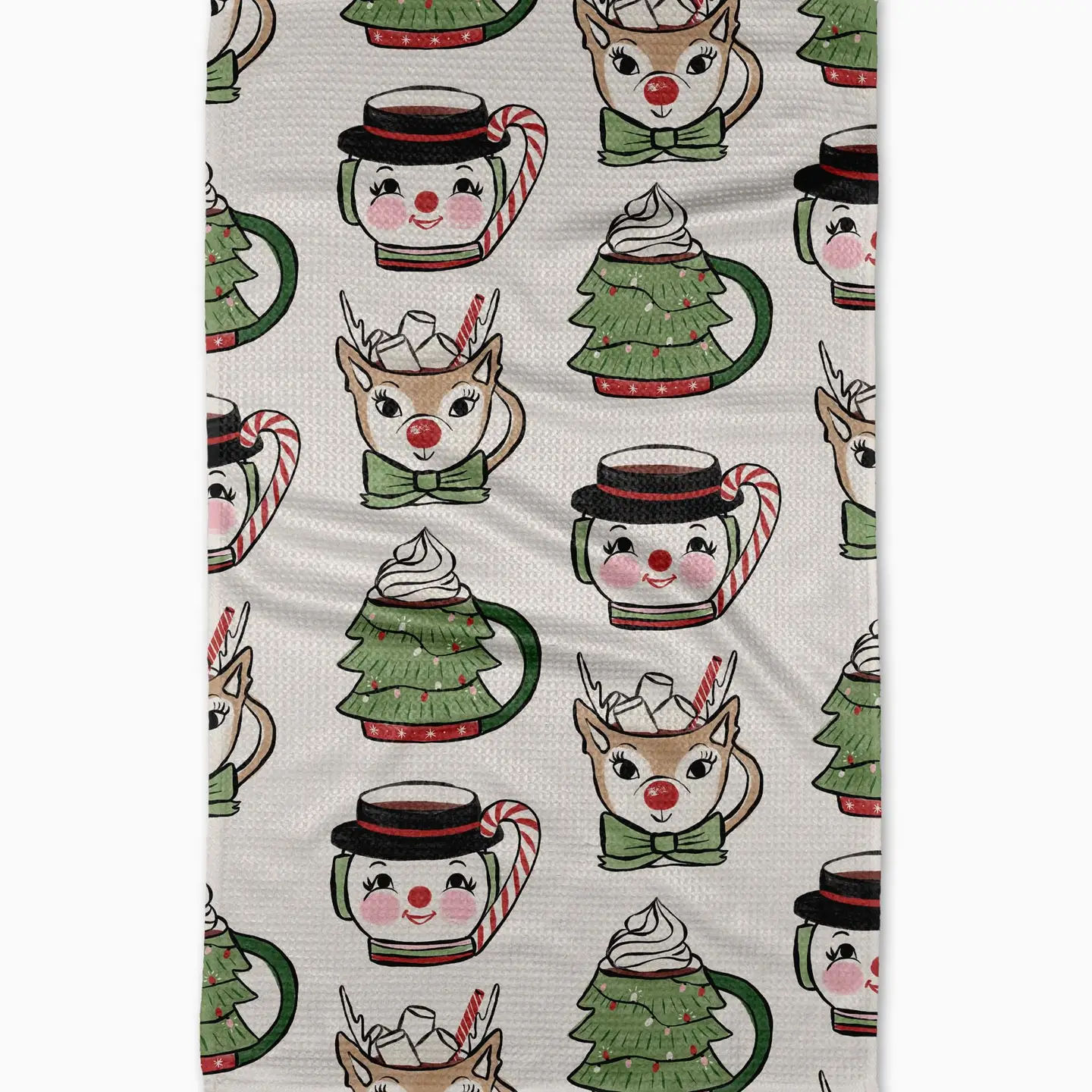 Geometry Tea Towel: Vintage Mugs – Weeds